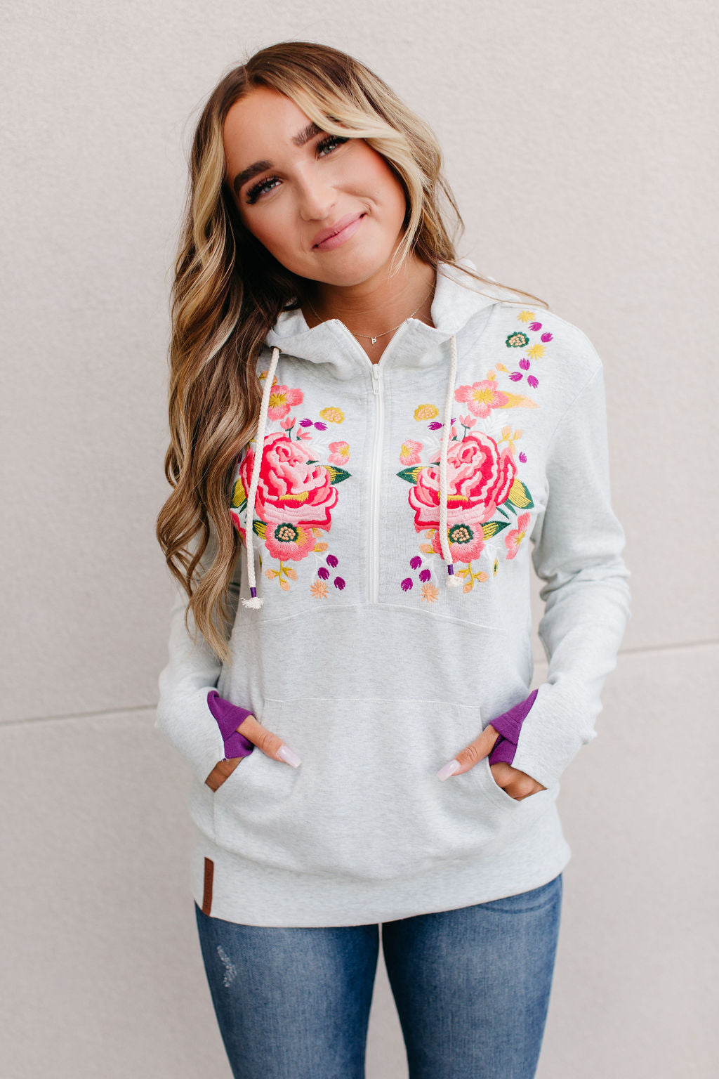 HalfZip Sweatshirt - Inner Beauty Embroidered – Ampersand Avenue